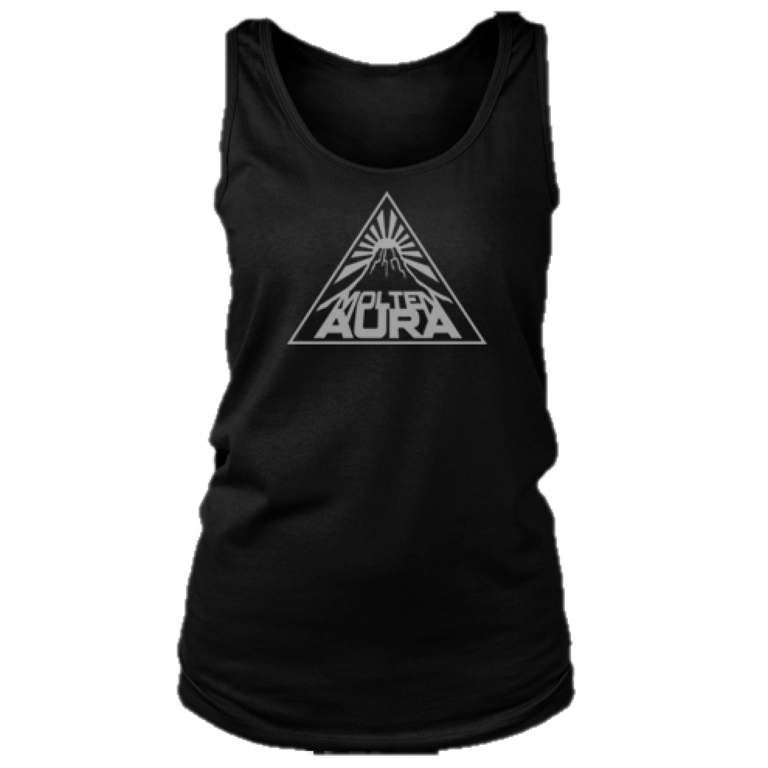 Women’s Black Tank with Pyramid | Molten Aura Labs